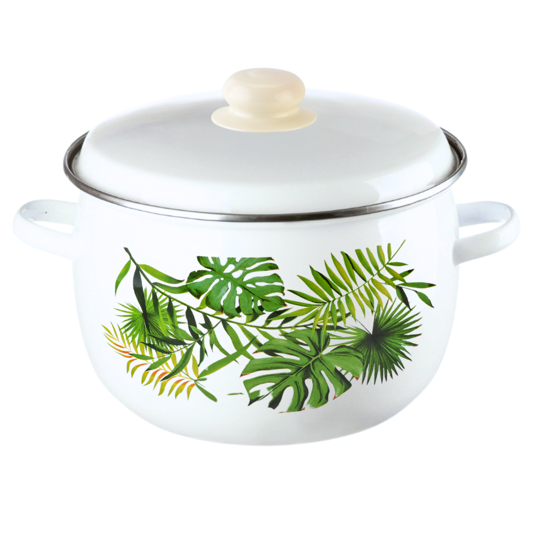 Spherical pot 7,0L with stainless steel rim "Monster (white)" – Buy at ...